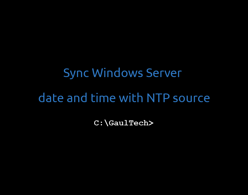 Sync Windows Server Date And Time With Ntp Source Gaultech